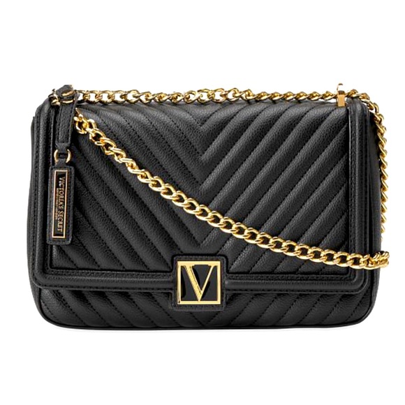 Victoria's Secret | Bags | Black Gold Chain Purse | Poshmark